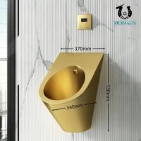 China Customizable Gold Stainless Steel Wall Mounted Sensor Urinal 340x370x530mm for sale
