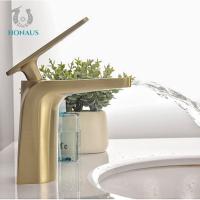 China Antique Black All Copper Waterfall Basin Faucet Hot Cold Mixer 129x45x143mm for sale