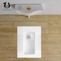 China Washdown Front Outlet Or Back Outlet Squatting Wc Pan Space Saving for sale
