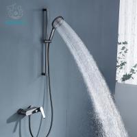 China Hotel Grade Exposed Wall Mount Shower Faucet All Copper Mixer 700-1150mm for sale