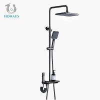 China All Copper Thermostatic Exposed Shower Set 700-1150mm Rainfall Handheld Pressure Boost for sale