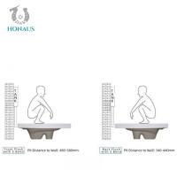 China ODM OEM Traditional Ceramic Squatting Pan Toilet 600x450x240mm S-Trap White for sale