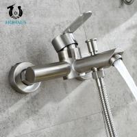 China SS304 Exposed Valve Shower Set Hot Cold Water Mixer Wall Mounted 304 Stainless Steel for sale