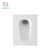 China Commercial Minimalist Ceramic Squatting Pan Toilet 580x460x265mm S-Trap White for sale