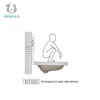 China Economic Porcelain Hotel Squatting Pan Toilet Standard Size 560x415x180mm Fully Glazed for sale