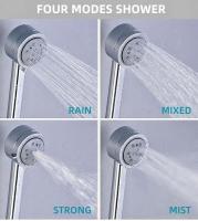 China Stainless Steel 304 Exposed Shower Set Wall Mounted Hot Cold Water Adjustable 1-80C for sale