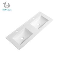 China Nordic Minimalist Ceramic Undermount Basin 610x465x170mm with Overflow for sale
