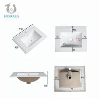 China Nordic Minimalist Ceramic Undermount Basin 610x465x170mm with Overflow for sale