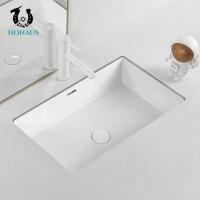 China CE 500mm Inset Basin Undermount Ceramic Wash Basin 500x400x185mm for Hotel Apartment for sale