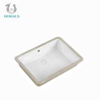 China CE 500mm Inset Basin Undermount Ceramic Wash Basin 500x400x185mm for Hotel Apartment for sale