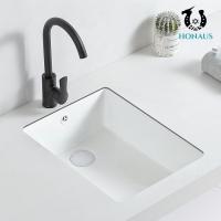 China Stain Resistant Undermount Ceramic Wash Basin 510x300mm with Overflow for sale