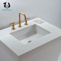 China Modern Stylish Rectangular Inset Basin Undercounter Vanity Basin 575*420*178mm for sale