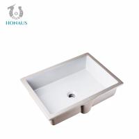 China Modern Stylish Rectangular Inset Basin Undercounter Vanity Basin 575*420*178mm for sale
