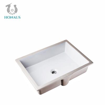 China Modern Stylish Rectangular Inset Basin Undercounter Vanity Basin 575*420*178mm for sale