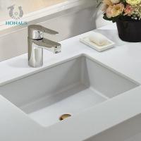 China Modern Stylish Rectangular Inset Basin Undercounter Vanity Basin 575*420*178mm for sale