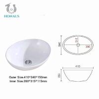 China 410x340x150mm Ceramic Over Counter Wash Basin Table Top Sink Bowl 10L-15L for sale