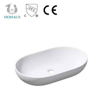 China Modern Ceramic Countertop Basin Matt White 550x400mm 8L Capacity Customizable for sale