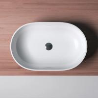 China Modern Ceramic Countertop Basin Matt White 550x400mm 8L Capacity Customizable for sale