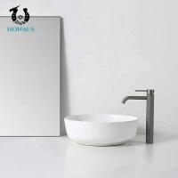 China White Bathroom Countertop Basin 420*420*135mm for sale