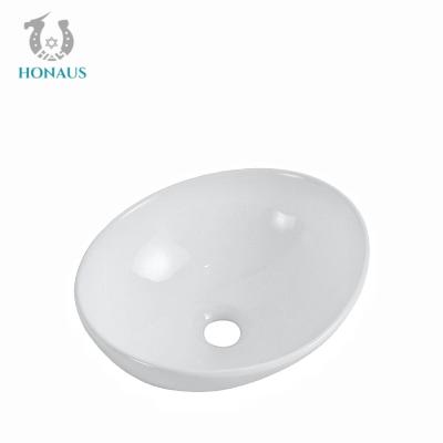 China Ceramic Countertop Basin 410x330x140mm Modern Hand Wash Basin for Hotel Apartment for sale