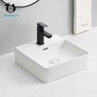 China 600*370*140mm Rectangular Countertop Sink Semi Recessed Countertop Basin for sale