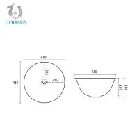 China Modern Ceramic Countertop Basin 410x410mm Art Decor Bathroom Washbasin for Hotel Home for sale