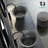China Modern Ceramic Countertop Basin 410x410mm Art Decor Bathroom Washbasin for Hotel Home for sale