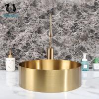 China HAS 400mm SUS304 Stainless Steel Countertop Basin Hotel Modern Above Counter Washbasin for sale