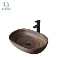 China Modern Ceramic Countertop Basin 580x400x130mm for Hotel Home Bathroom Use for sale