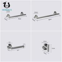 China 5 Piece Stainless Steel Bathroom Towel Rack Set Wall Mounted 10KG Capacity for sale
