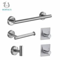 China 5 Piece Stainless Steel Bathroom Towel Rack Set Wall Mounted 10KG Capacity for sale