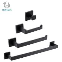 China Customized Bathroom Towel Holder Rack With Hooks No Drill Nail Wall Mounted for sale