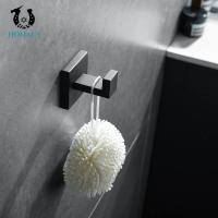 China Customized Bathroom Towel Holder Rack With Hooks No Drill Nail Wall Mounted for sale