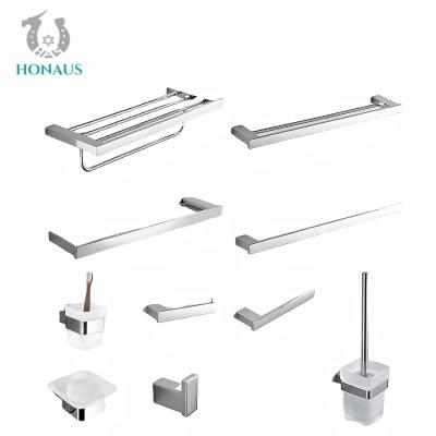 China Stainless Steel Wall Mounted Towel Rack 10KG Capacity Brushed Finish Hotel Bathroom Accessories for sale