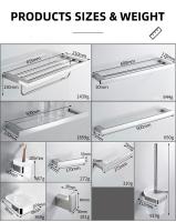 China Stainless Steel Wall Mounted Towel Rack 10KG Capacity Brushed Finish Hotel Bathroom Accessories for sale