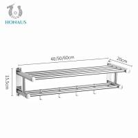 China Stainless Steel Towel Bar Wall Mounted 20kg Capacity Drill or Drill Free Installation for sale