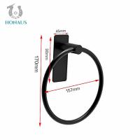 China Brushed Bathroom Kitchen Accessories Wall Hanging Towel Ring Max 20KG Capacity for sale