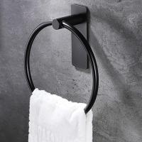 China Brushed Bathroom Kitchen Accessories Wall Hanging Towel Ring Max 20KG Capacity for sale