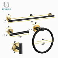 China Modern 4 Piece Shower Set 304 Stainless Steel Brushed Gold Bathroom Accessories Wall Mounted for sale