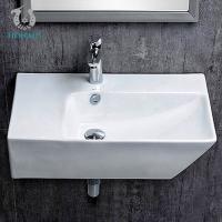 China OEM ODM Ceramic Square Wall Hung Basin Porcelain Wall Mount Sink for sale
