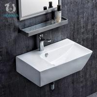 China OEM ODM Ceramic Square Wall Hung Basin Porcelain Wall Mount Sink for sale
