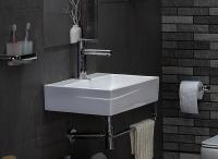 China Ceramic Wall Hung Rectangular Basin 510x360mm with Overflow Modern Bathroom Sink for sale
