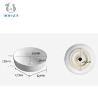 China Ceramic Glazed Bathroom Countertop Basin Round Shaped Hand Wash Basin for sale