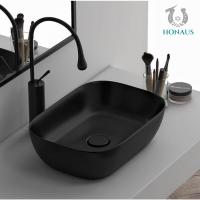 China Modern Matte Ceramic Above Counter Basin 500x400mm Hand Wash Sink for Hotel Apartment for sale
