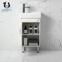 China Customised Small Size Bathroom Hand Wash Basin Full Pedestal for sale