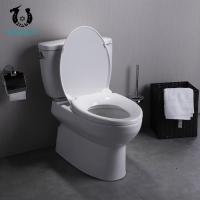 China Certified Ceramic Two Piece Toilet Bowl Floor Mounted S P Trap 717x480x734mm for sale