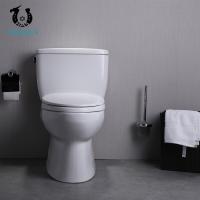 China Certified Ceramic Two Piece Toilet Bowl Floor Mounted S P Trap 717x480x734mm for sale
