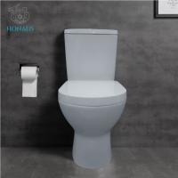 China Two Piece S Trap Dual Flush Toilet Bowl 700x380mm Ceramic Floor Mounted Eco Green for sale