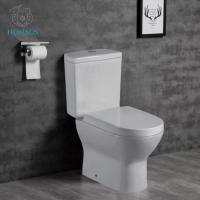 China Two Piece S Trap Dual Flush Toilet Bowl 700x380mm Ceramic Floor Mounted Eco Green for sale
