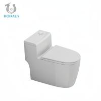 China HAS One Piece Ceramic Toilet 740x380x730mm Dual Flush Vortex S Trap Floor Mounted for sale